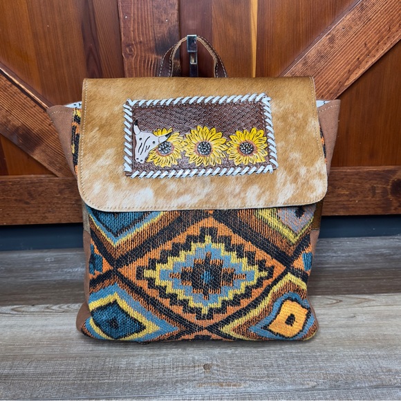 Myra Bag | Bags | Myra Bag Primordial Brown Cowhide Hand Tooled Western ...